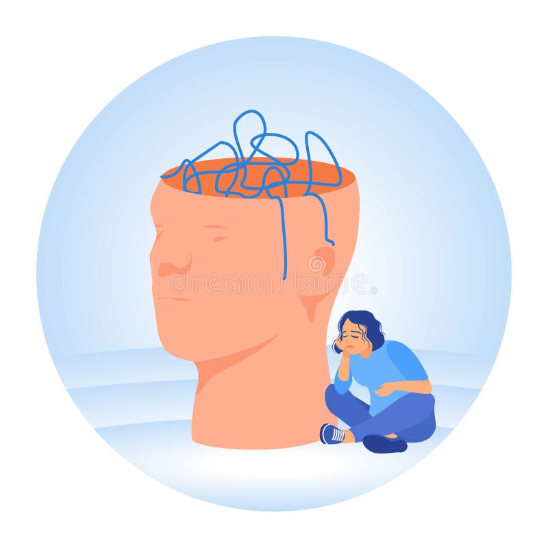 A Man with Inner Confusion, Difficulties, and Confusion of Mind Stock ...