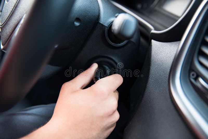 Man inserting key in car stock photo. Image of engine - 202741536