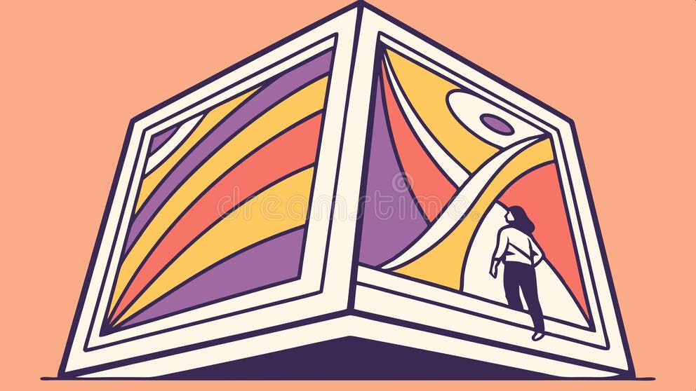 Man Inside a Box, Conceptual Art with Confinement and Perspective ...