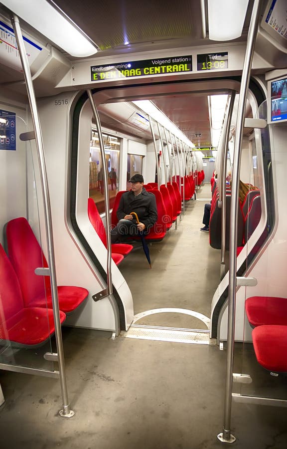 Man inside dutch metro stock image. Image of transport - 35356137