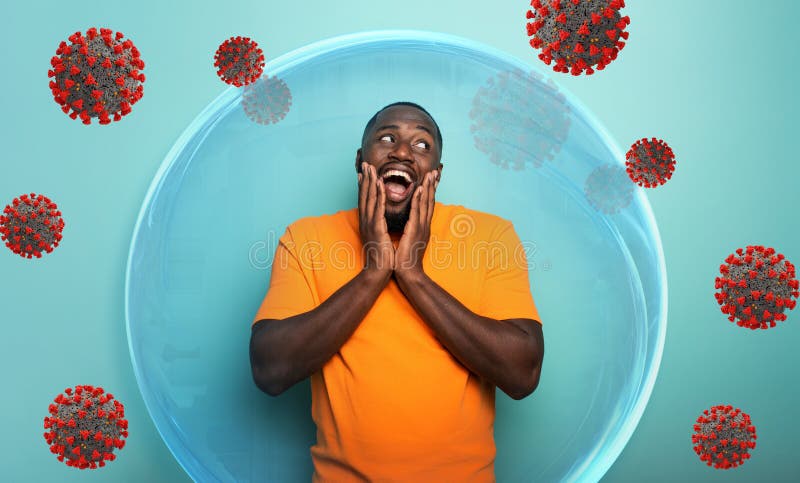 Man Inside a Glass Sphere is Secure and Protected Against Covid19 ...