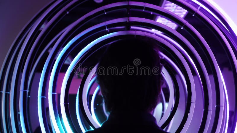 Man Inside Virtual Metaverse Stock Footage - Video of connection ...