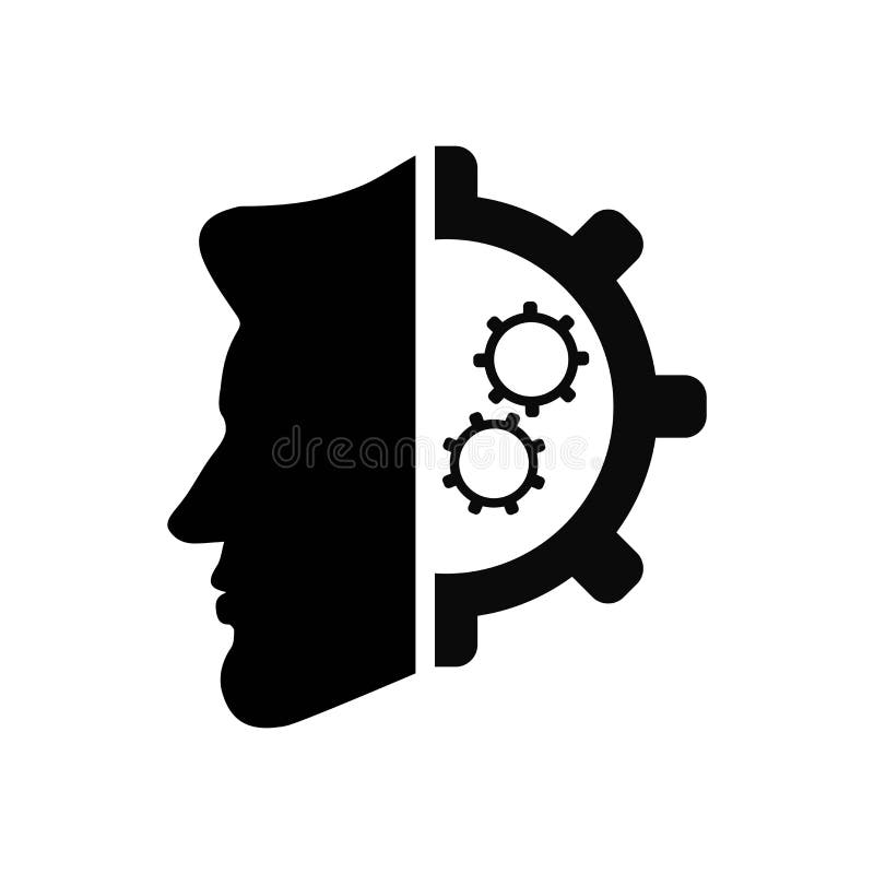 Man and intelligent brains stock illustration. Illustration of design ...
