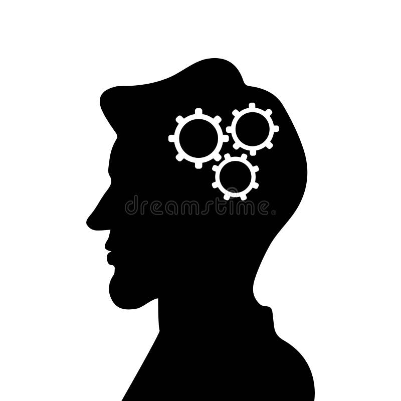 Man and intelligent brains stock illustration. Illustration of design ...