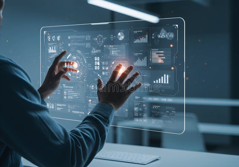 Interactive Data Visualization Stock Illustration - Illustration of ...