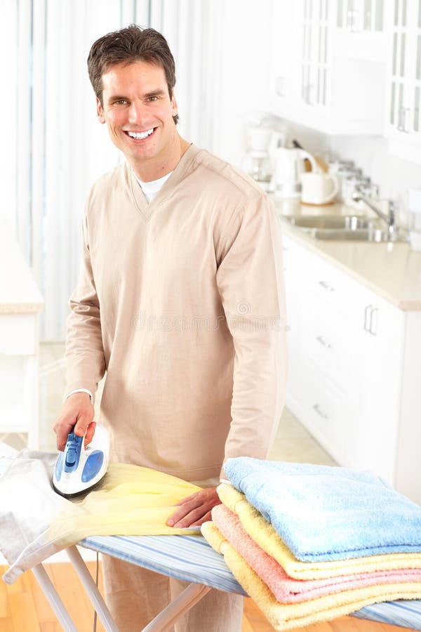 4,969 Man Ironing Clothes Housework Stock Photos - Free & Royalty-Free ...