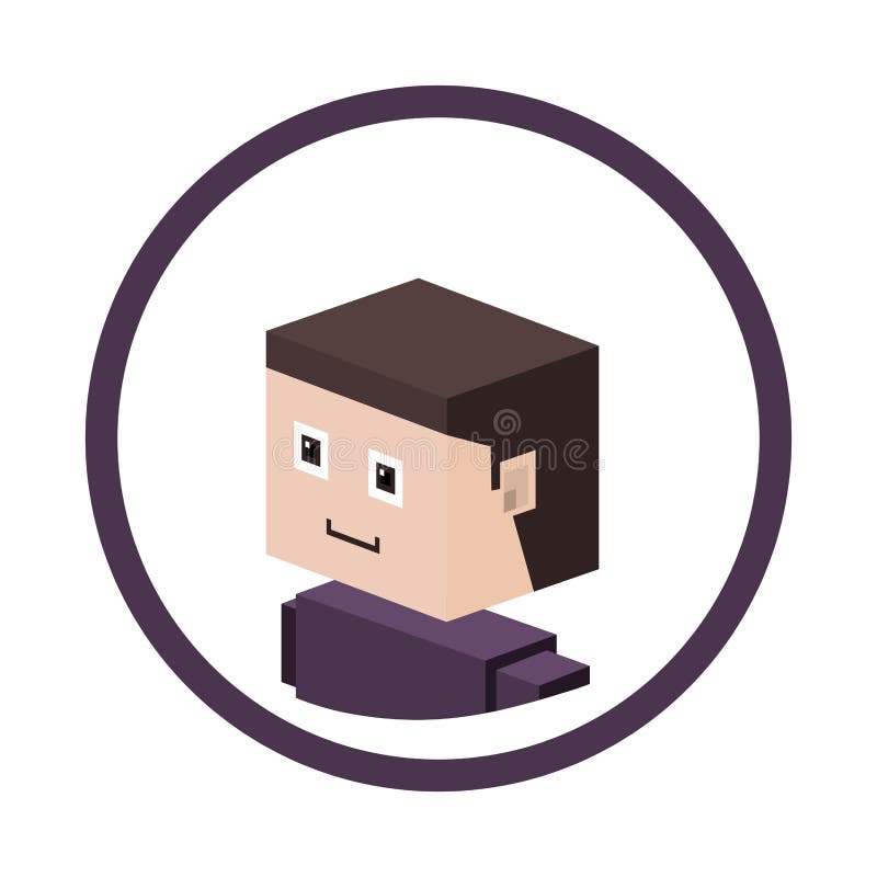 Man isometric avatar stock illustration. Illustration of isometric ...