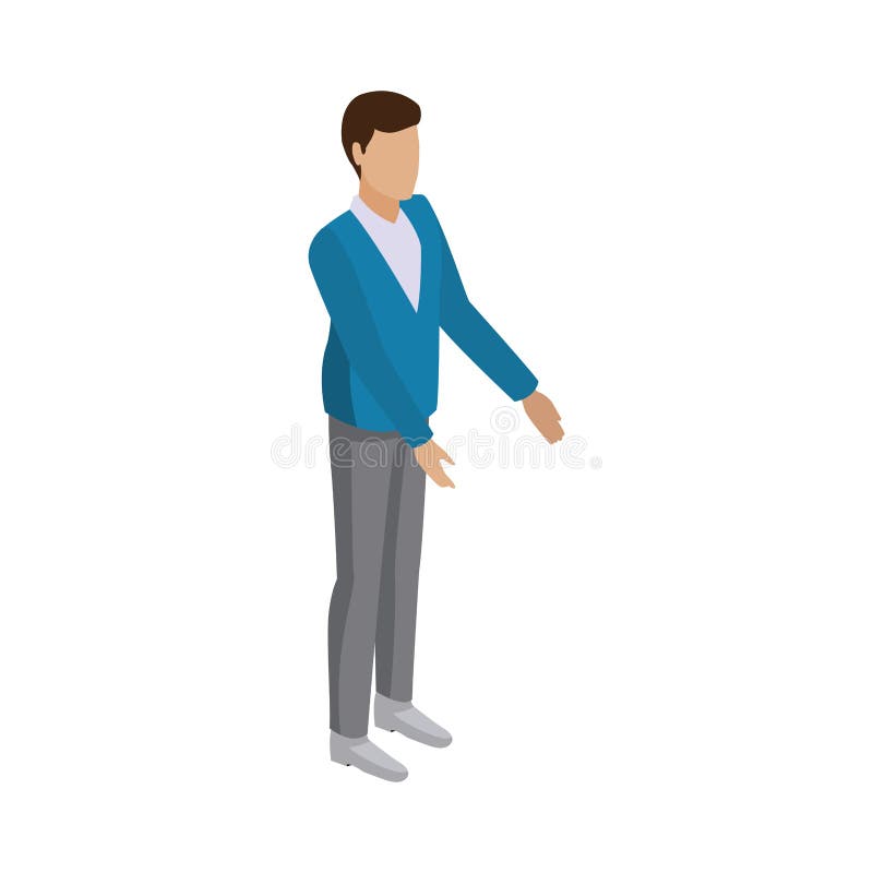 Isometric Avatar Icon, Abstract Internet Pictogram Stock Illustration ...