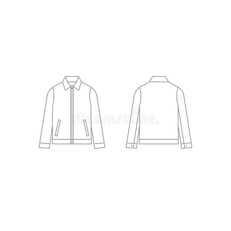 Zip Jacket Outline Stock Illustrations – 628 Zip Jacket Outline Stock ...