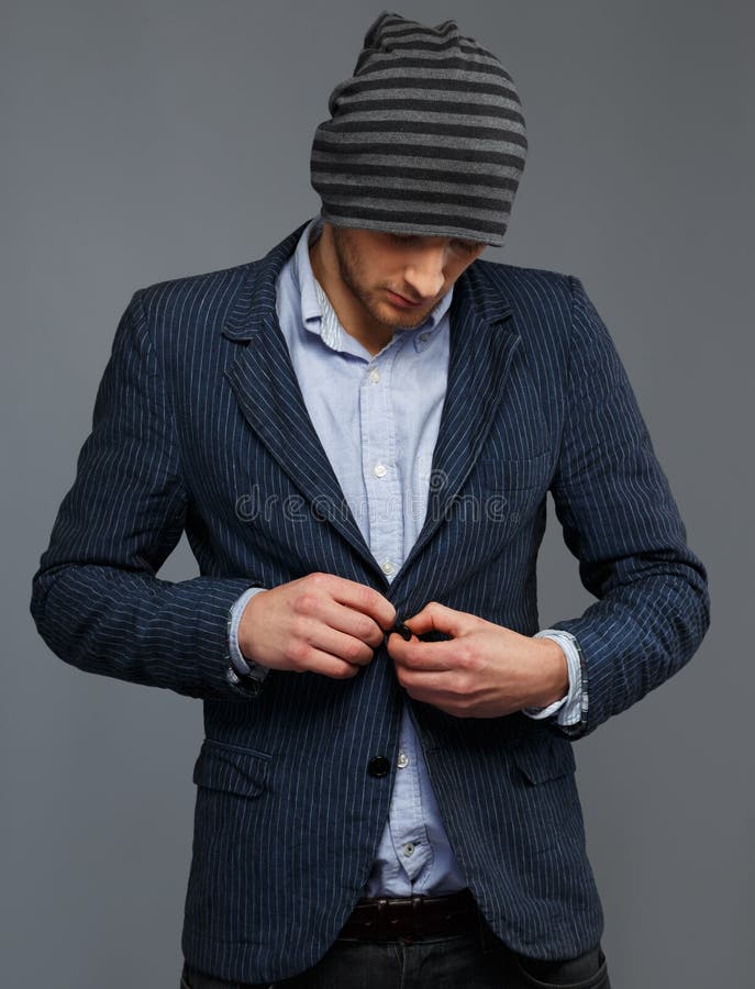 Man in jacket stock image. Image of dressed, fashionable - 45035923