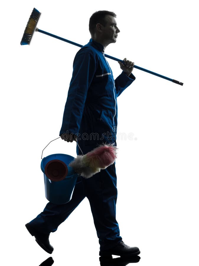 Man Window Cleaner Silhouette Worker Silhouette Stock Photo - Image of ...