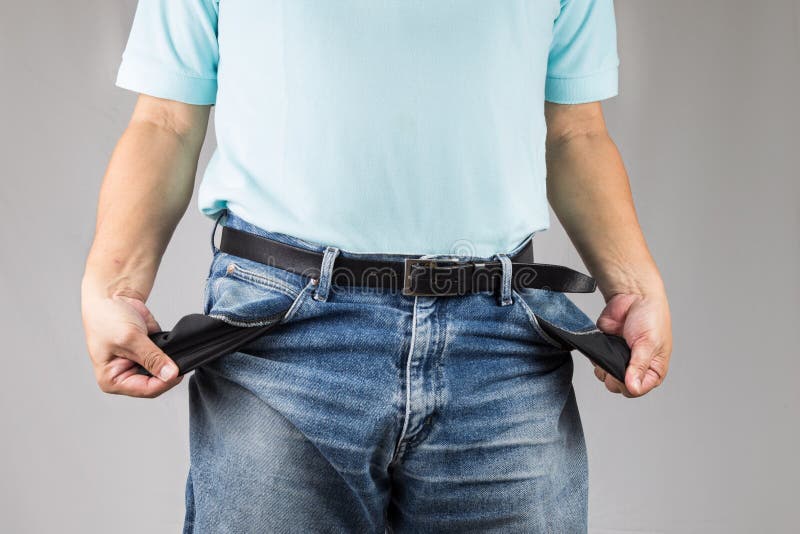 Man Pulling Out Empty Pockets Stock Photo - Image of money, poverty ...