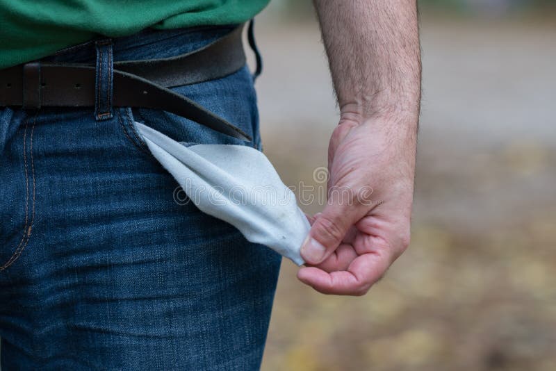 Man in Jeans Showing His Empty Pockets Stock Image - Image of denim ...