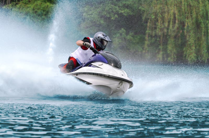 Man on jet ski stock image. Image of pursuit, race, motion - 31746689