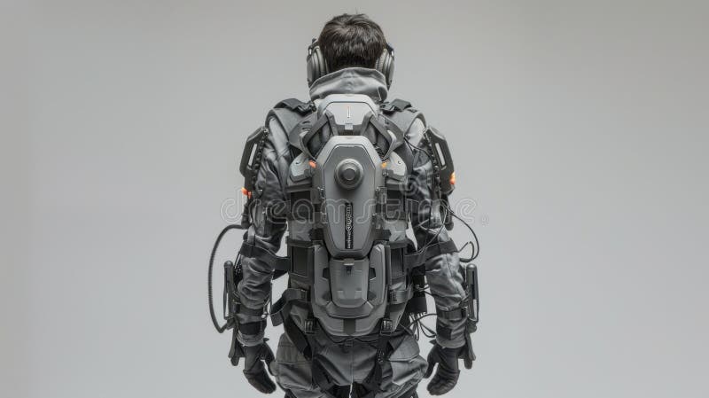 A Man in a Jet Suit. a Man in a Tactical Space Suit Stock Photo - Image ...