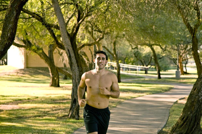 Man jogging stock image. Image of athletic, male, casual - 5630723