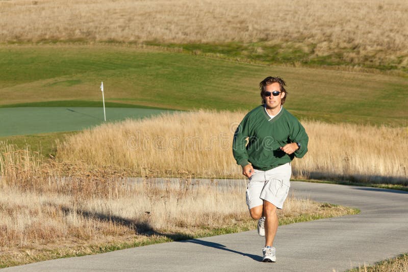 Man Jogging Golf Course Stock Photos - Free & Royalty-Free Stock Photos ...