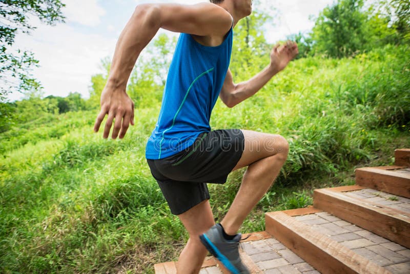 Man Jogging in Park stock image. Image of athlete, grass - 33532495