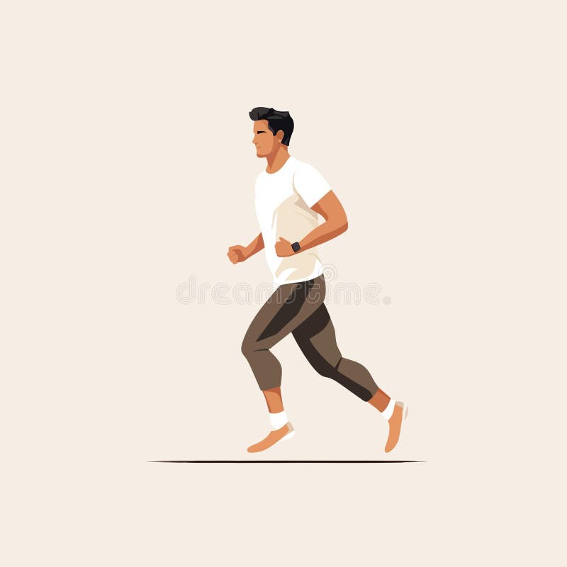 Man Jogging Vector Flat Minimalistic Isolated Illustration Stock Vector ...