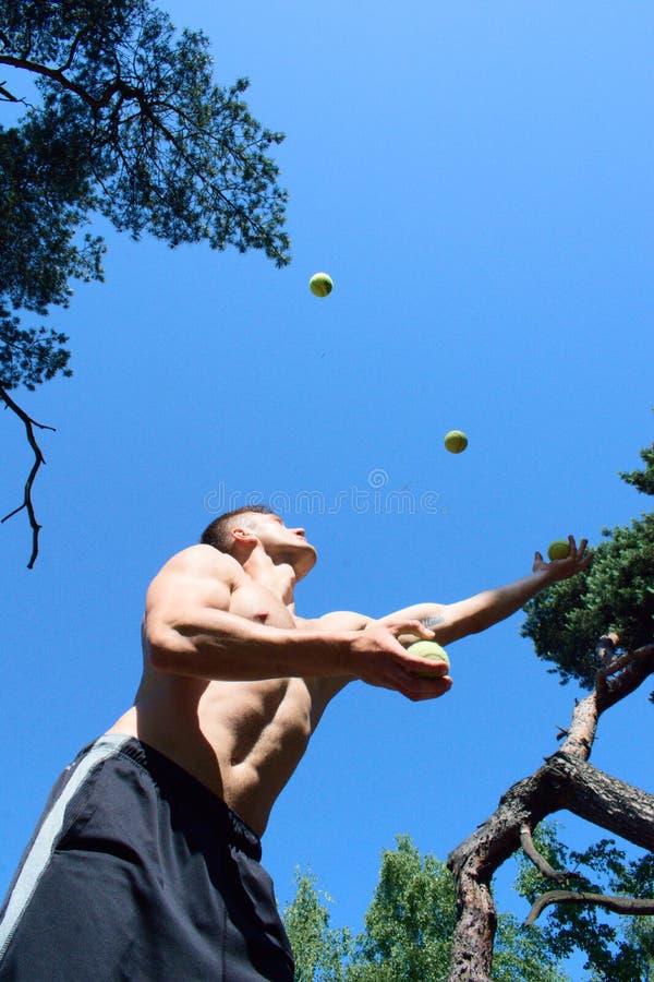 Man Juggling with Balls at the Park Editorial Photo - Image of playful ...