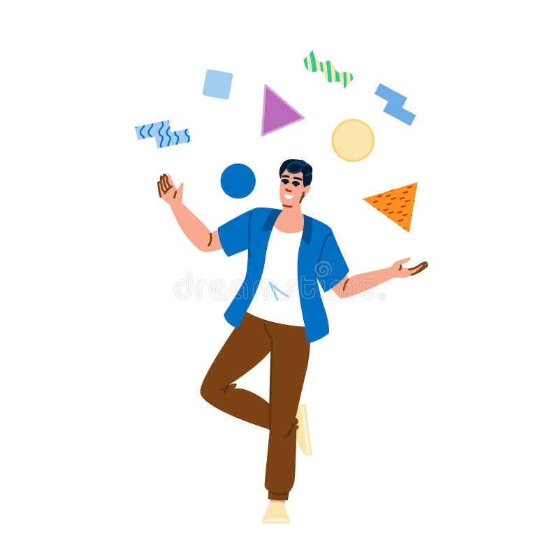 Juggling Shapes Stock Illustrations – 157 Juggling Shapes Stock ...