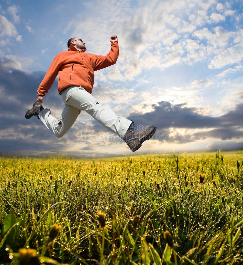 Businessman jumping stock photo. Image of business, goal - 4324030
