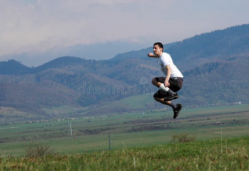Man jump in air stock photo. Image of alternative, person - 709452