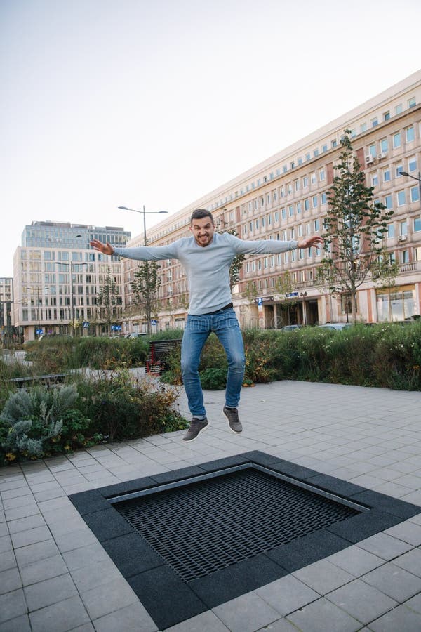 Man Trampoline Stock Photos - Download 1,414 Royalty Free Photos