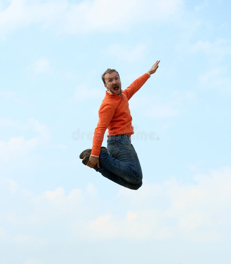 Man jumping stock image. Image of expressing, outdoors - 2618435