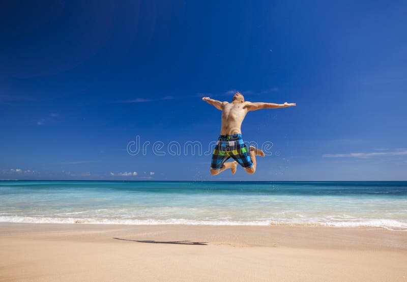 Man Jumping Over Wall stock image. Image of handsome - 20354579