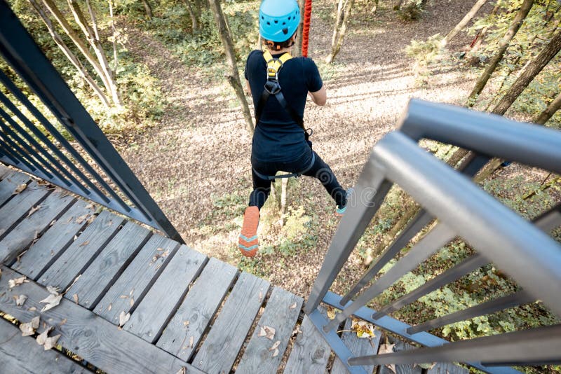 Man Jumping from a Bungee Tower Stock Image - Image of ropejumping ...