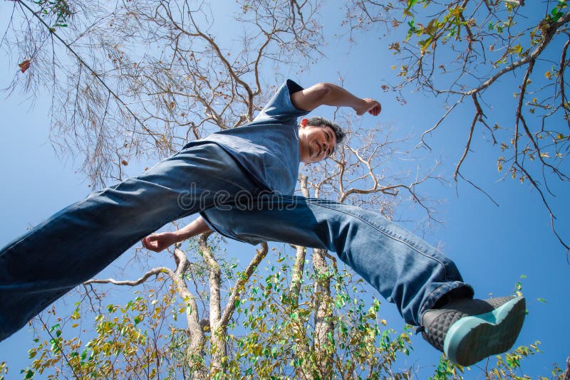 359 Man Jumping Low Angle Stock Photos - Free & Royalty-Free Stock ...