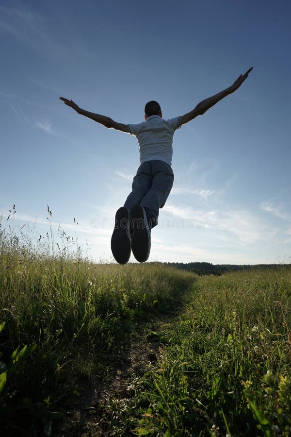 Man jumping stock photo. Image of nature, outdoor, elegance - 38793370