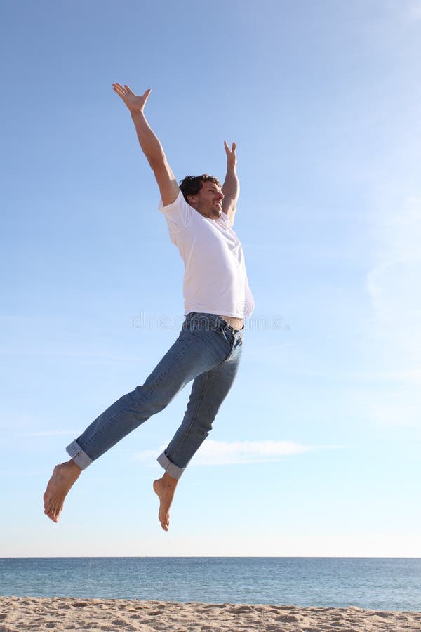 Big Jump stock photo. Image of excited, wave, caucasian - 4023492
