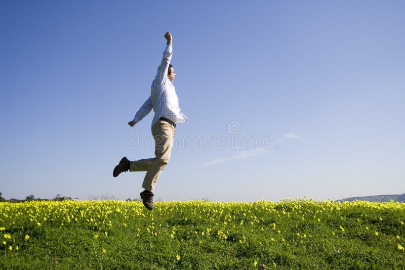 Man jumping high to sucess stock photo. Image of body - 4367302
