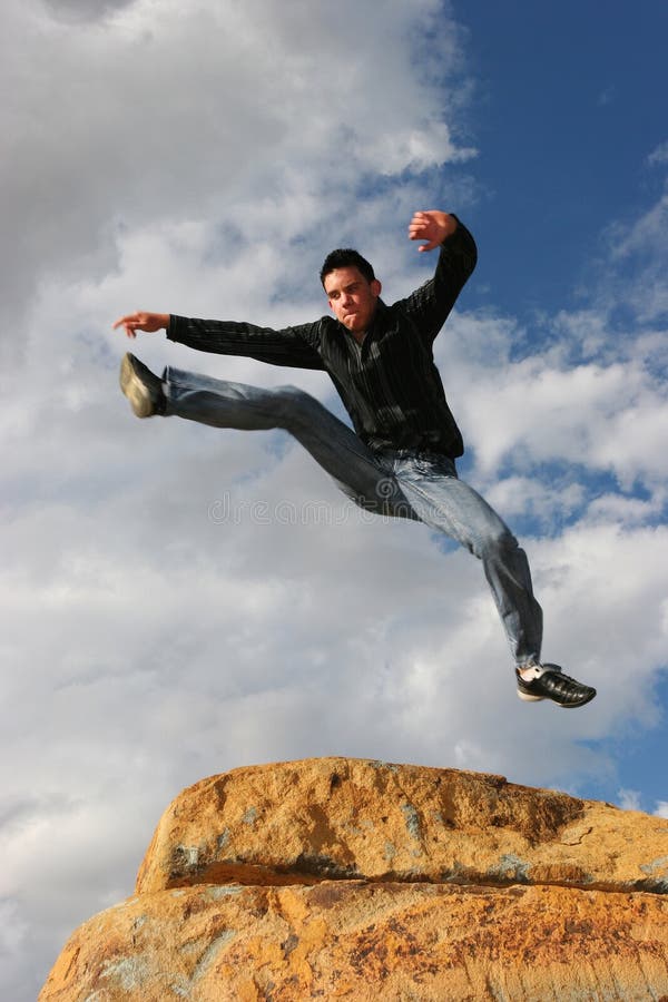 Man jumping of joy stock photo. Image of sexual, sport - 416860