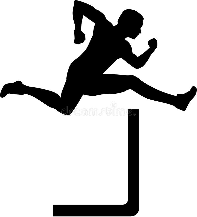 Athlete Jumping Over Hurdles Stock Illustrations – 67 Athlete Jumping ...