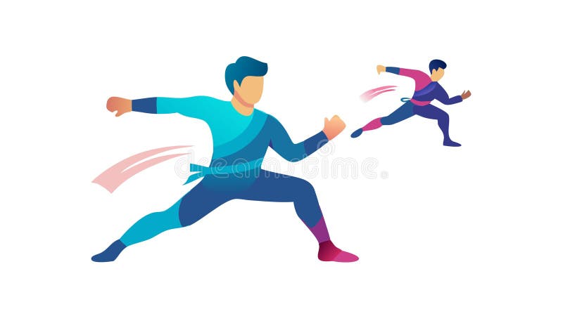 Man Jumping Over Obstacle, Overcoming Challenges Concept, Vector Design ...