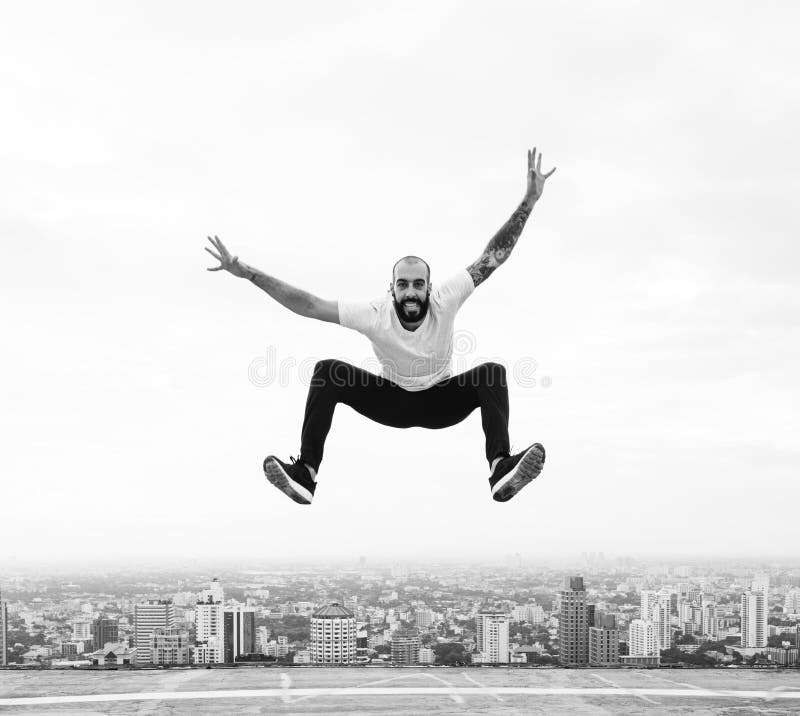 322 Man Jumping Roof Stock Photos - Free & Royalty-Free Stock Photos ...