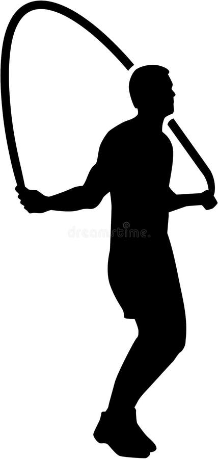 Man jumping rope stock vector. Illustration of jump - 106167826