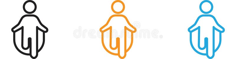 Man Jumping with Skipping Rope Vector Logo Set Collection for Web App ...