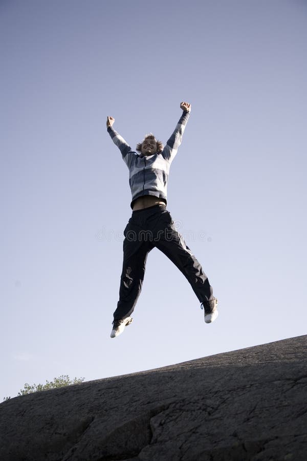 Man jumps stock image. Image of outdoor, enjoyment, action - 2607561