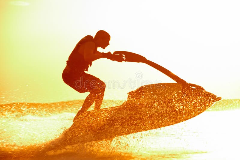 Man on Wave Runner stock image. Image of enjoyment, blue - 11568753
