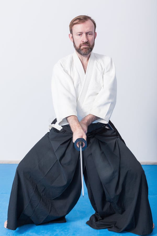 A Man with Katana on Iaido Practice Stock Photo - Image of bushido ...