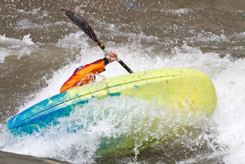 Man in kayak stock image. Image of expedition, kayak - 19430493