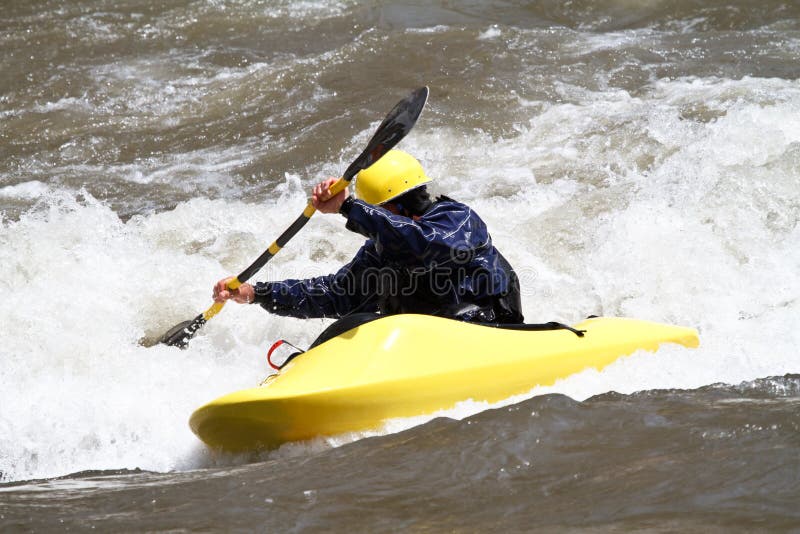 Man in kayak stock photo. Image of capsize, competition - 19466606