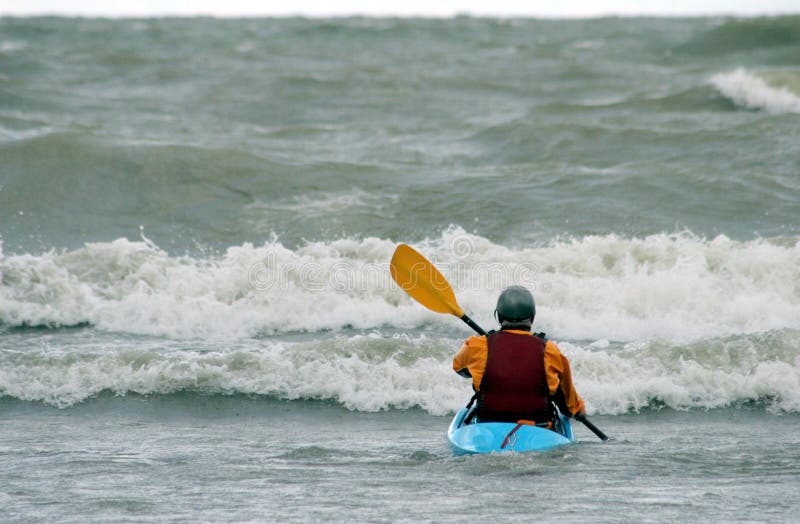 Man in Kayak stock image. Image of blue, paddling, recreation - 322597