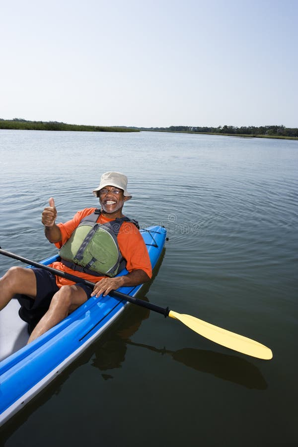 Man in kayak. stock image. Image of kayaker, copy, adult - 3470611