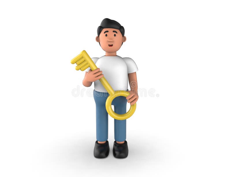 3d Person House Golden Key Stock Illustrations – 59 3d Person House ...