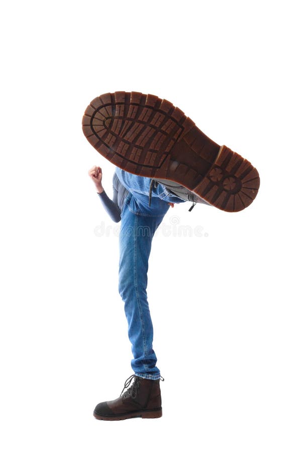 Man shoe kick a dandelion stock image. Image of season - 57668337